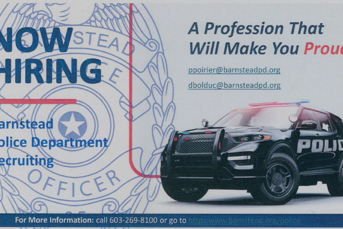 Now Hiring. A Profession That Will Make You Proud. | Barnstead, NH